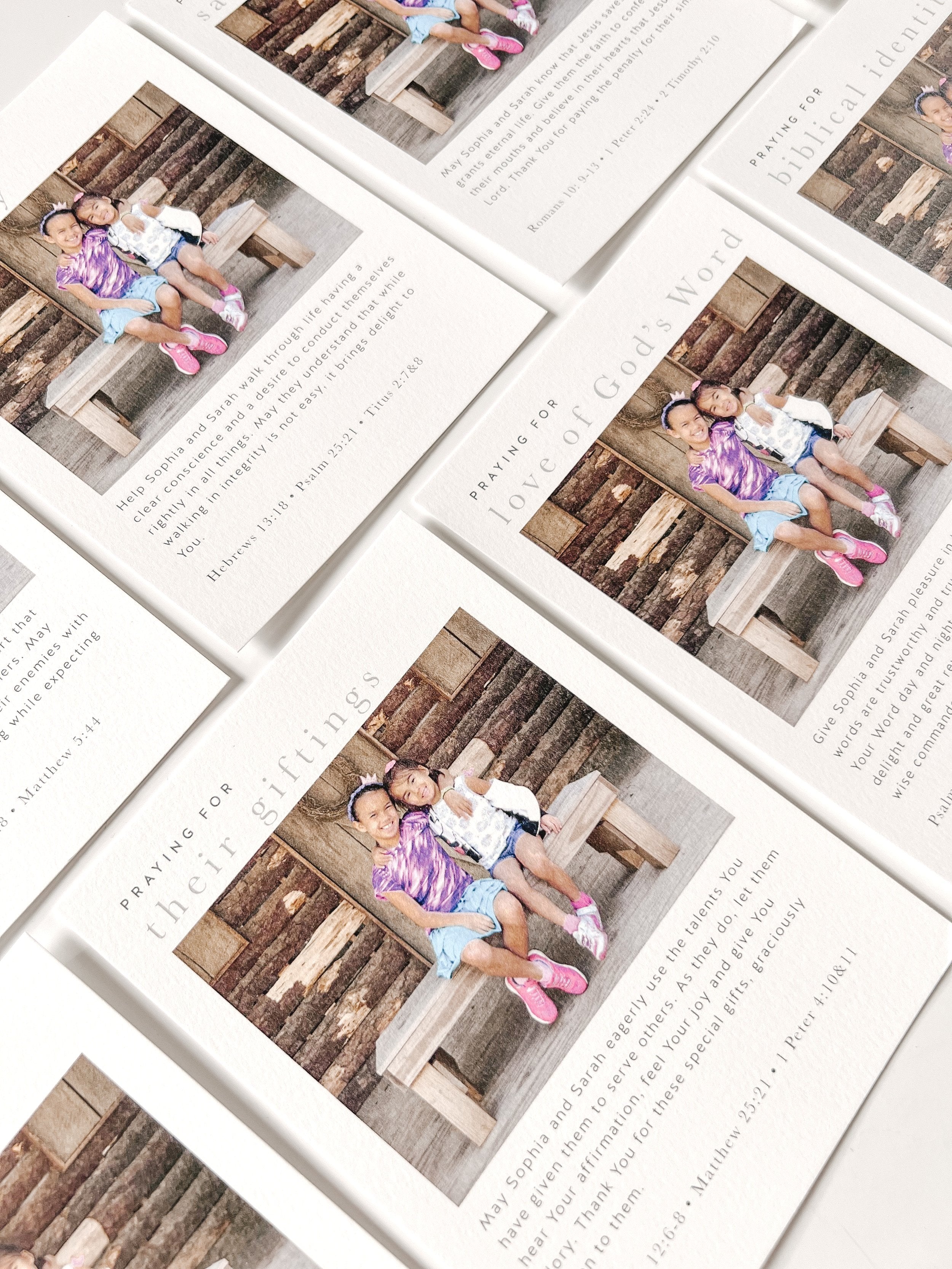 Custom Scripture Prayer Cards with Photos by Backgate Prayers